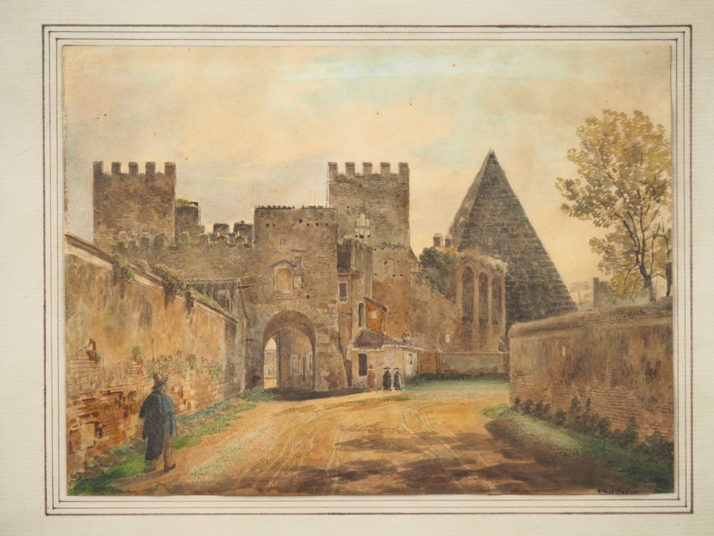 Jean Lubin Vauzelle | Personnages devant des fortifications | MutualArt