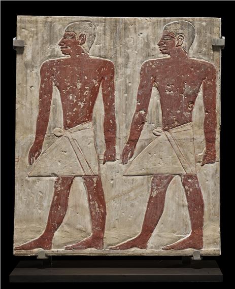 Egyptian School | AN EGYPTIAN POLYCHROME LIMESTONE RELIEF FRAGMENT ...