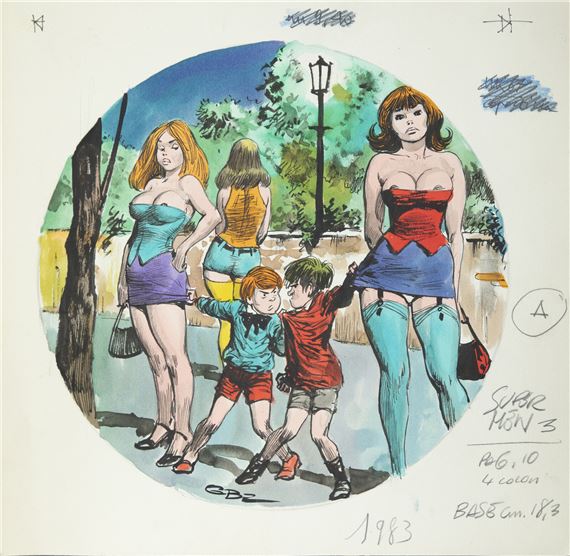 Guido Buzzelli | Erotic board for Menelik (1960s) | MutualArt