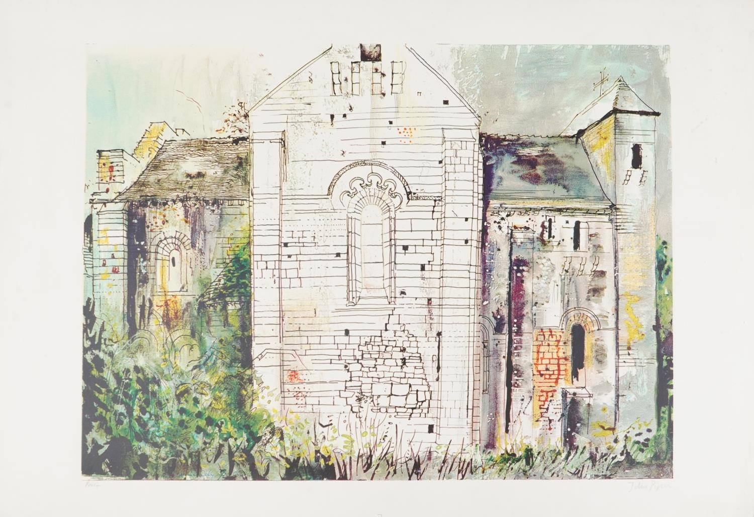 John Piper | 5 Works: St Edmund Hall, Oxford (1990) | MutualArt