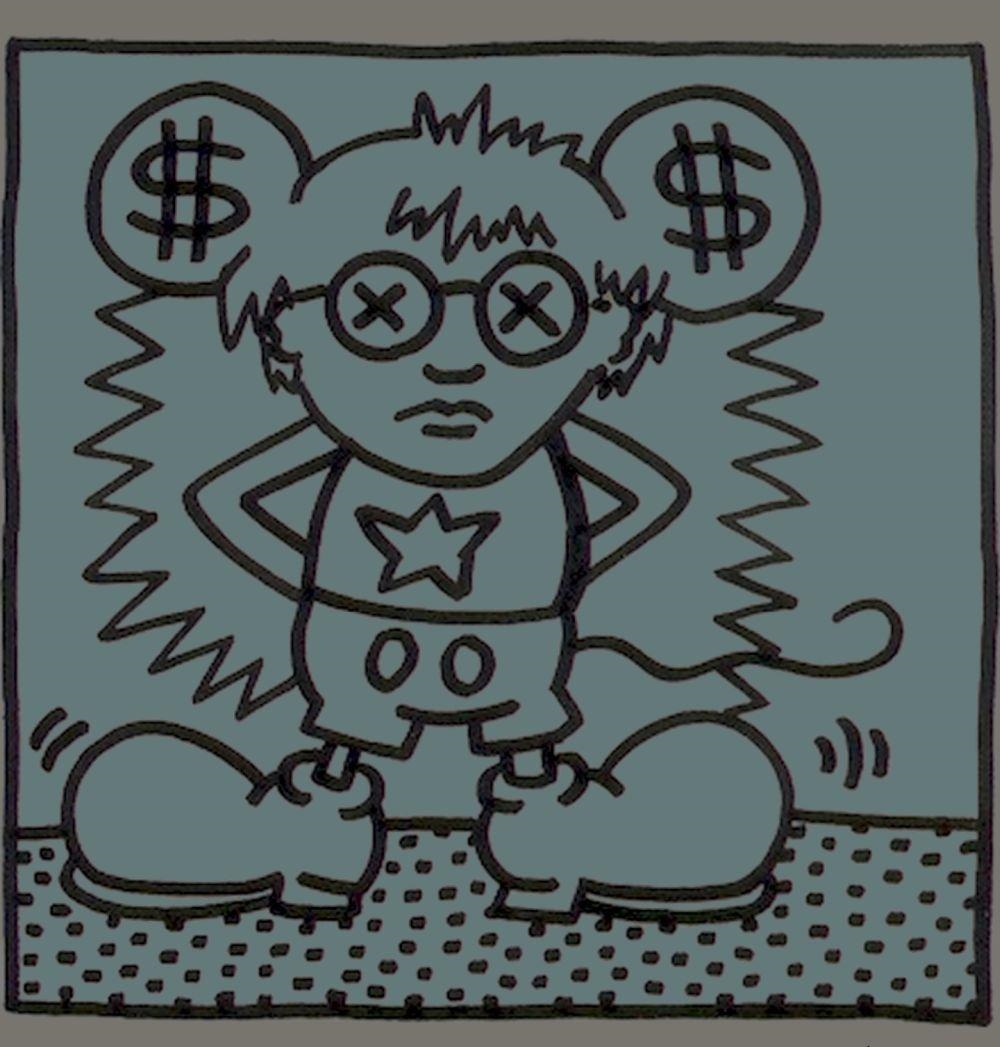 Keith Haring | Keith Haring I blue Printed on Beaux-Arts paper | MutualArt