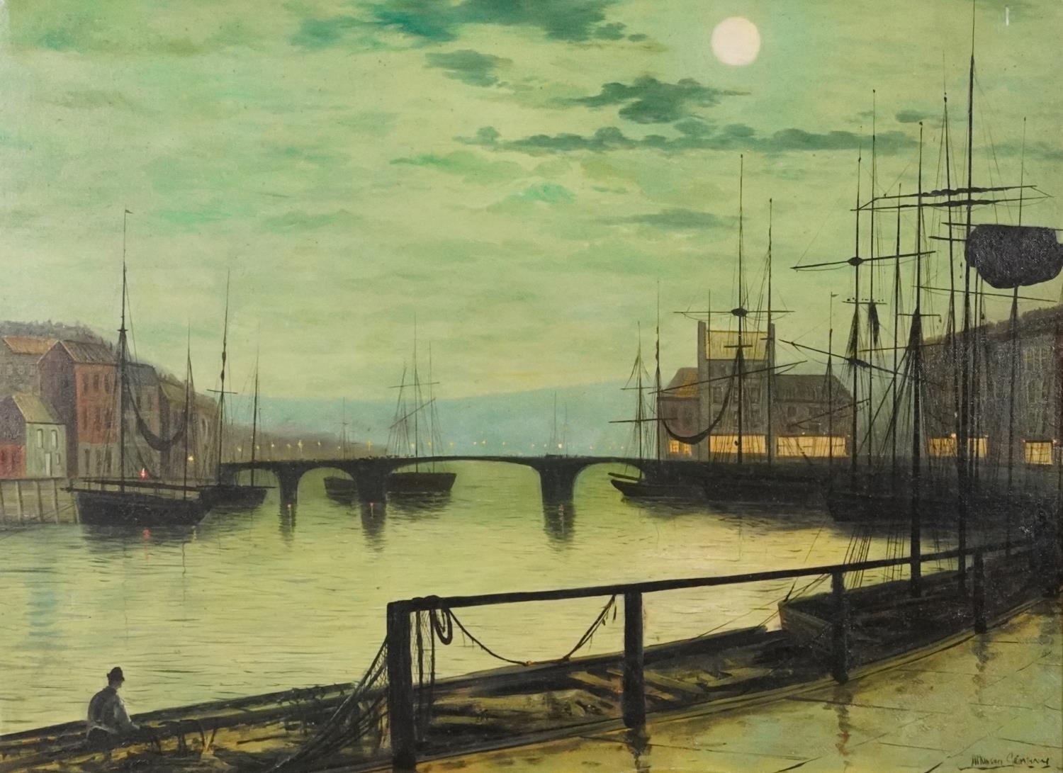 John Atkinson Grimshaw | Whitby Abbey and Church (1876) | MutualArt