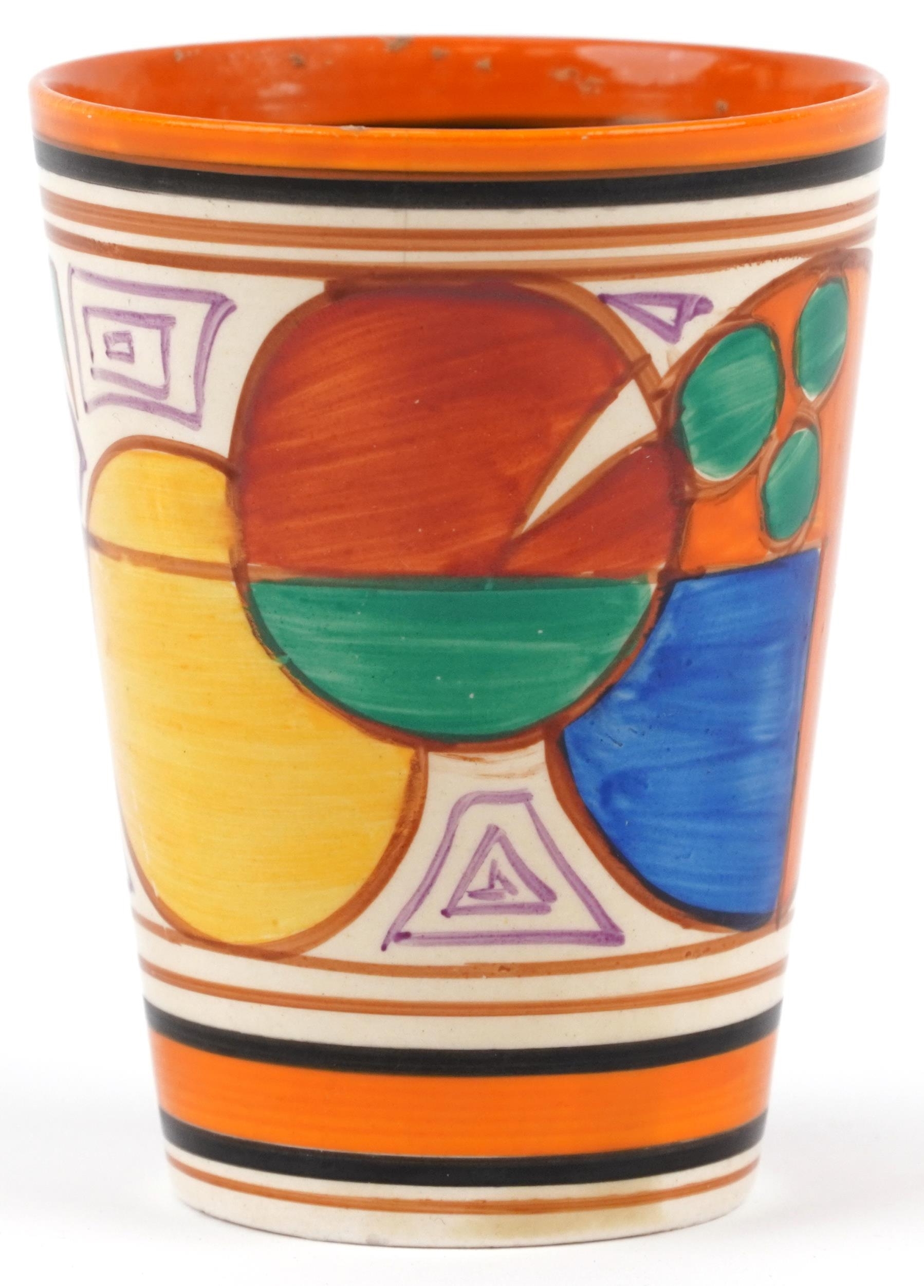 Clarice Cliff | Clarice Cliff pottery beaker hand painted with Sliced ...