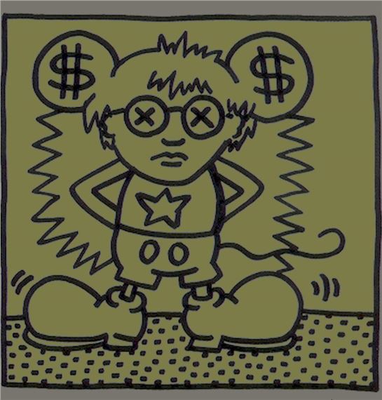 Keith Haring | Keith Haring I yellow Printed on Beaux-Arts paper ...