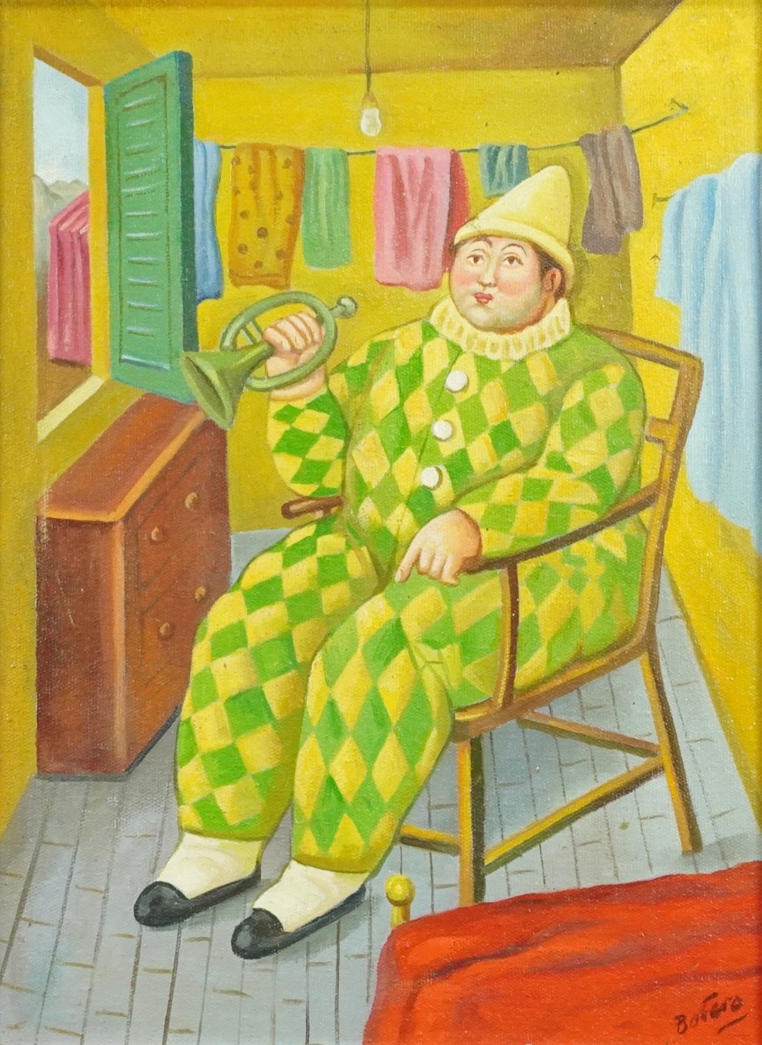 Fernando Botero | Man wearing a dress | MutualArt