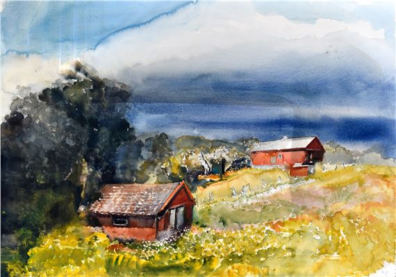 Lars Lerin | Två sommarlador (1954) | MutualArt