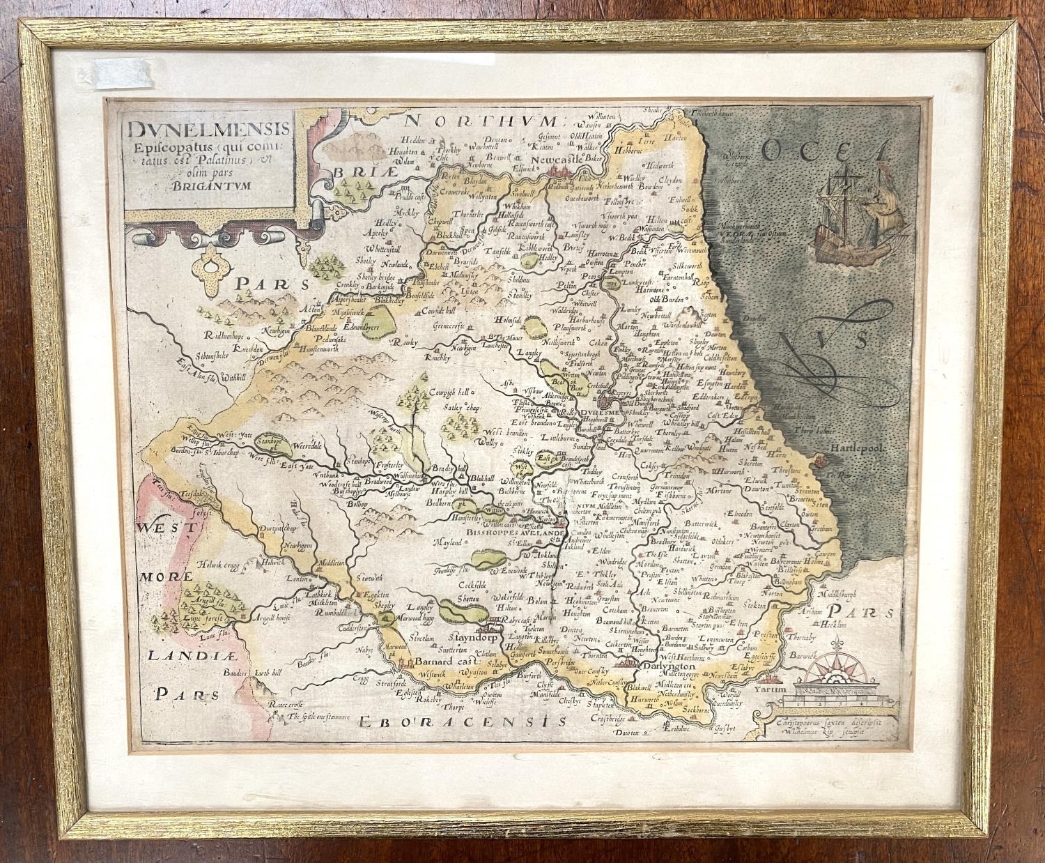 Christopher Saxton | DURHAM MAP - Dunelmensis by Christopher Saxton ...