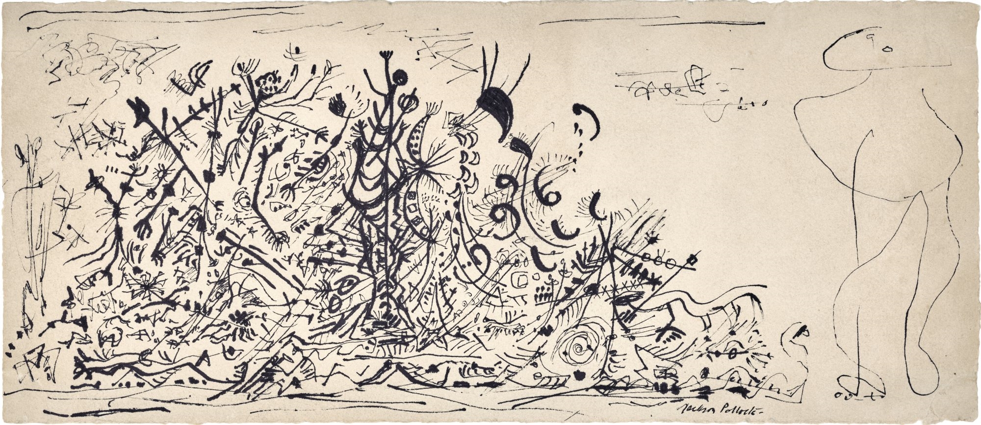 Jackson Pollock | Untitled (Orange Head) (1941) | MutualArt