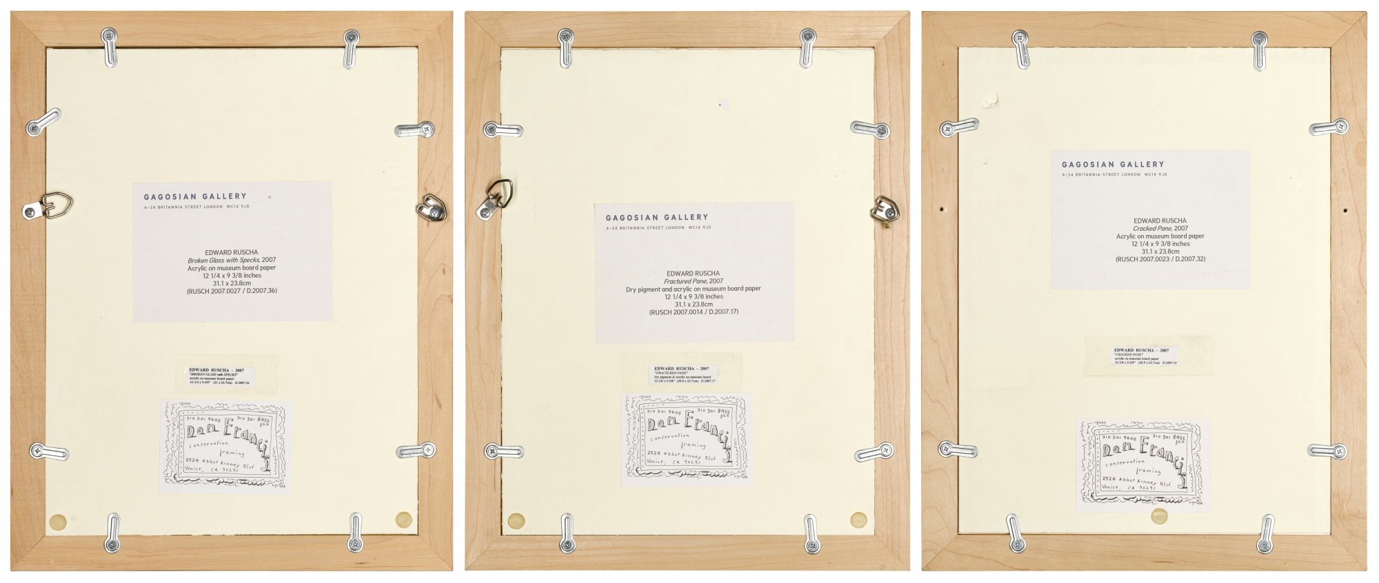 Ed Ruscha | Broken Glass with Specks, Fractured Pane & Cracked Pane ...