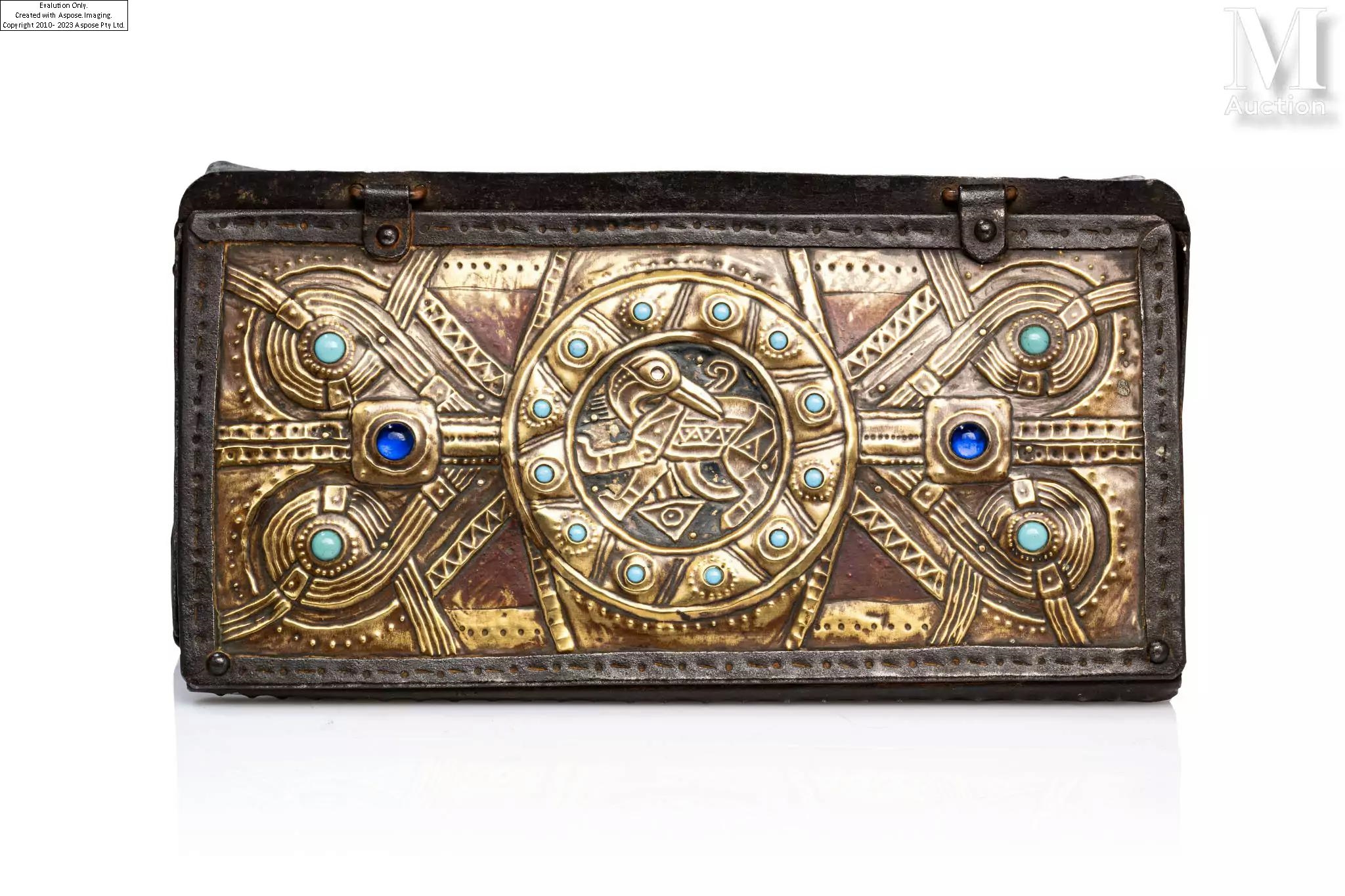 Alfred-Louis-Achille Daguet | Coffret et feuille de laiton repoussée ...