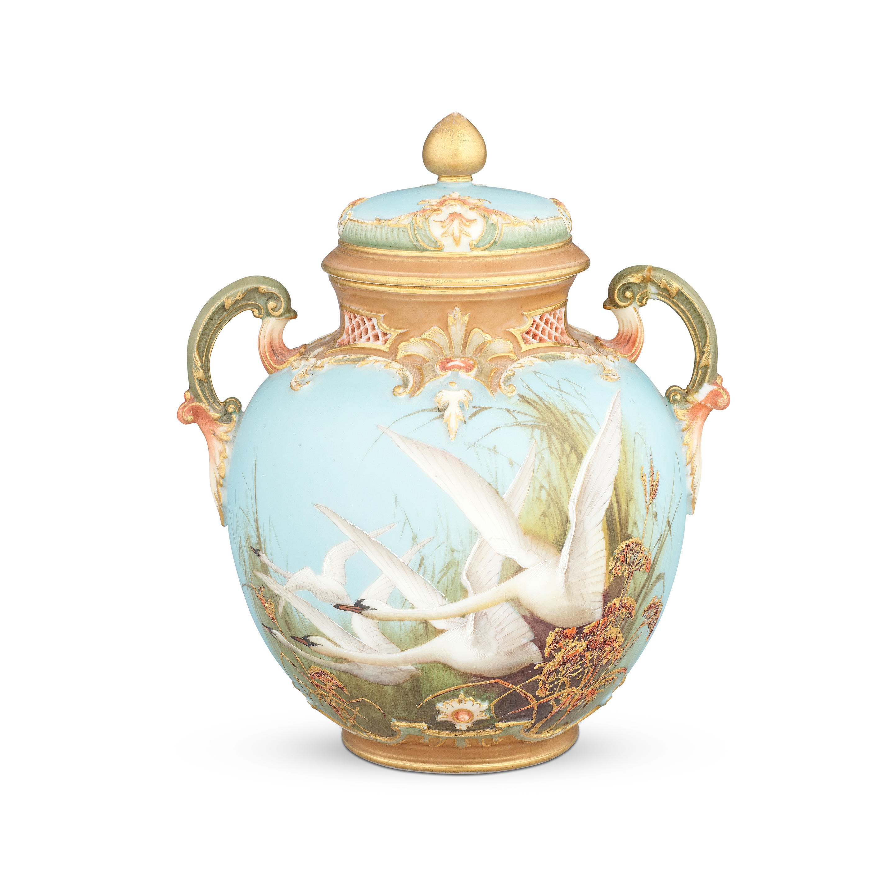Charles H. C. Baldwyn | A Royal Worcester vase and cover Charley ...