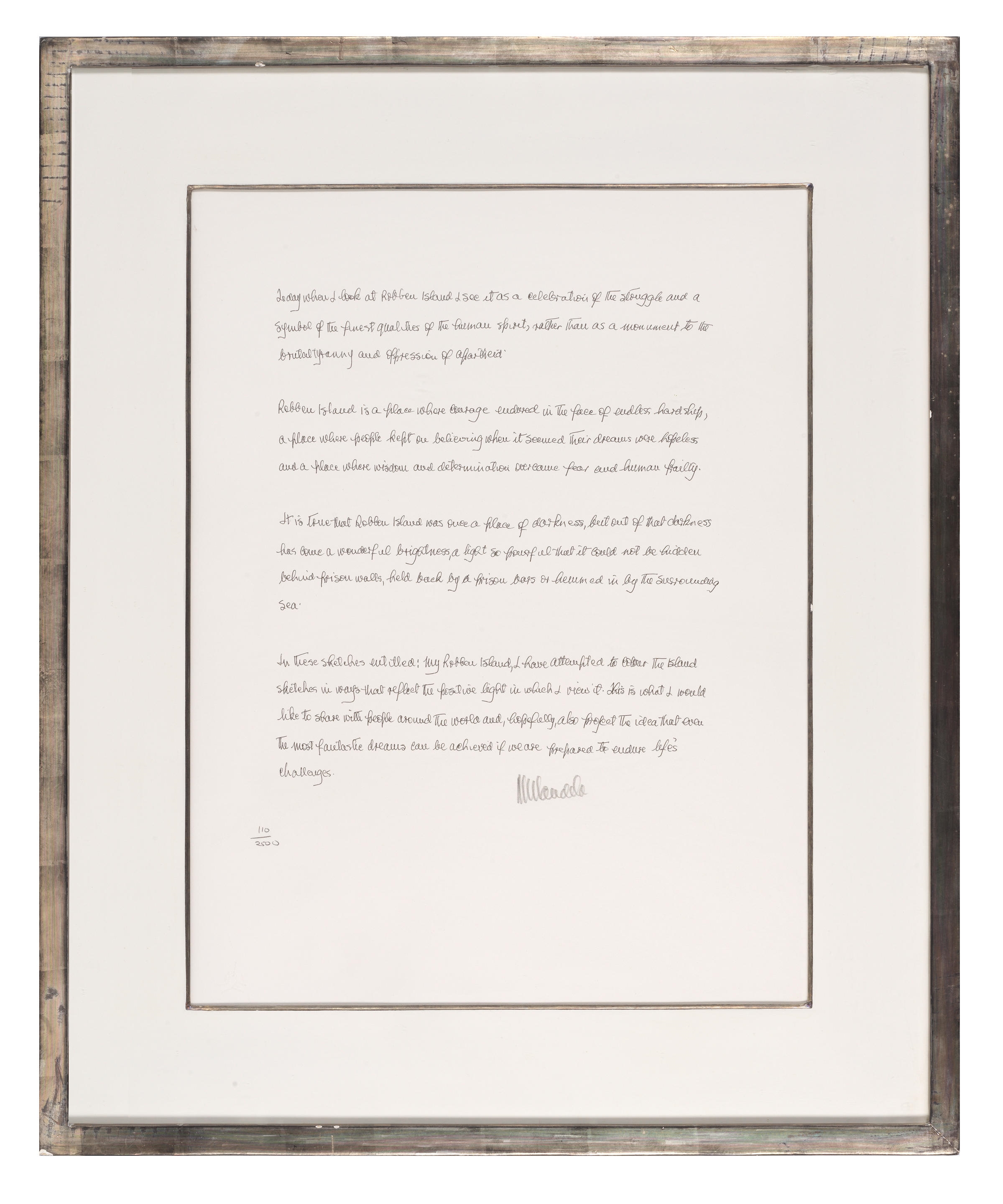 Nelson Mandela | My Robben Island (2002) | MutualArt