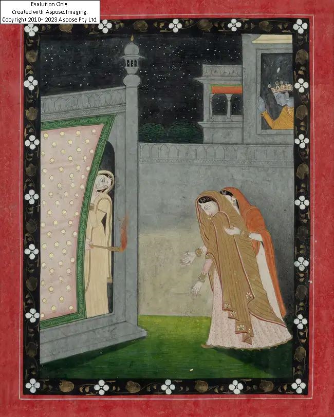 Indian School, 20th Century | An illustration to a Rasikapriya series ...