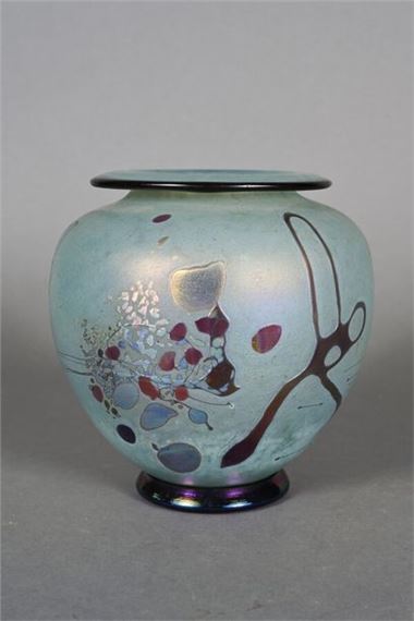 Robert Pierini | ROBERT PIERINI, blown glass vase with abstract ...