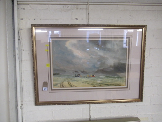 Arthur Craven | LAUNCH AT FILEY WATERCOLOUR SIGNED ARTHUR CRAVEN ...