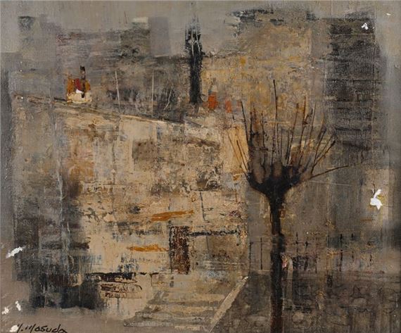Makoto Masuda | Makoto MASUDA (1905-1989) View of Paris Oil on canvas ...