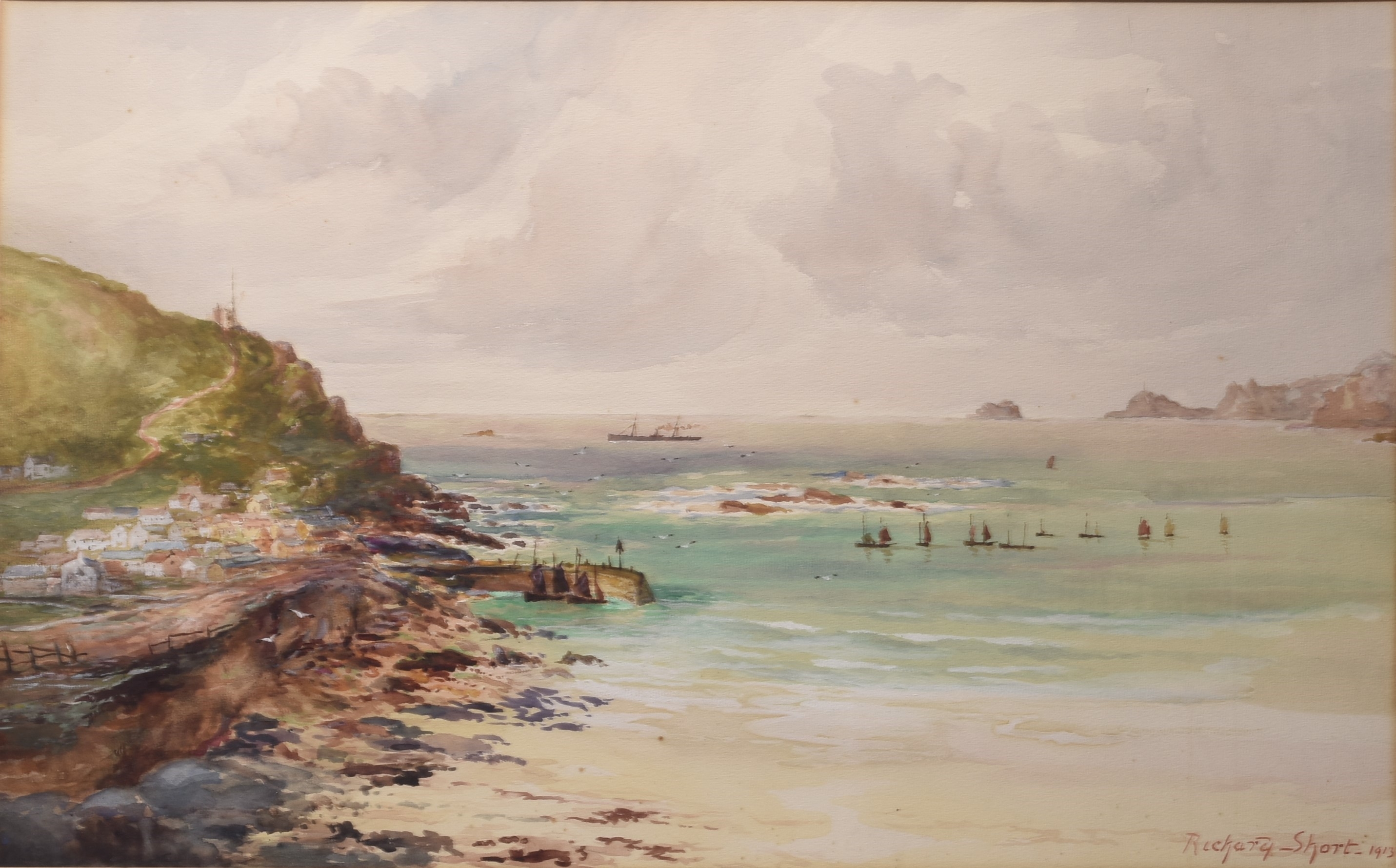 Richard Short | Coastal Scene and a further Maritime Watercolour (1913 ...
