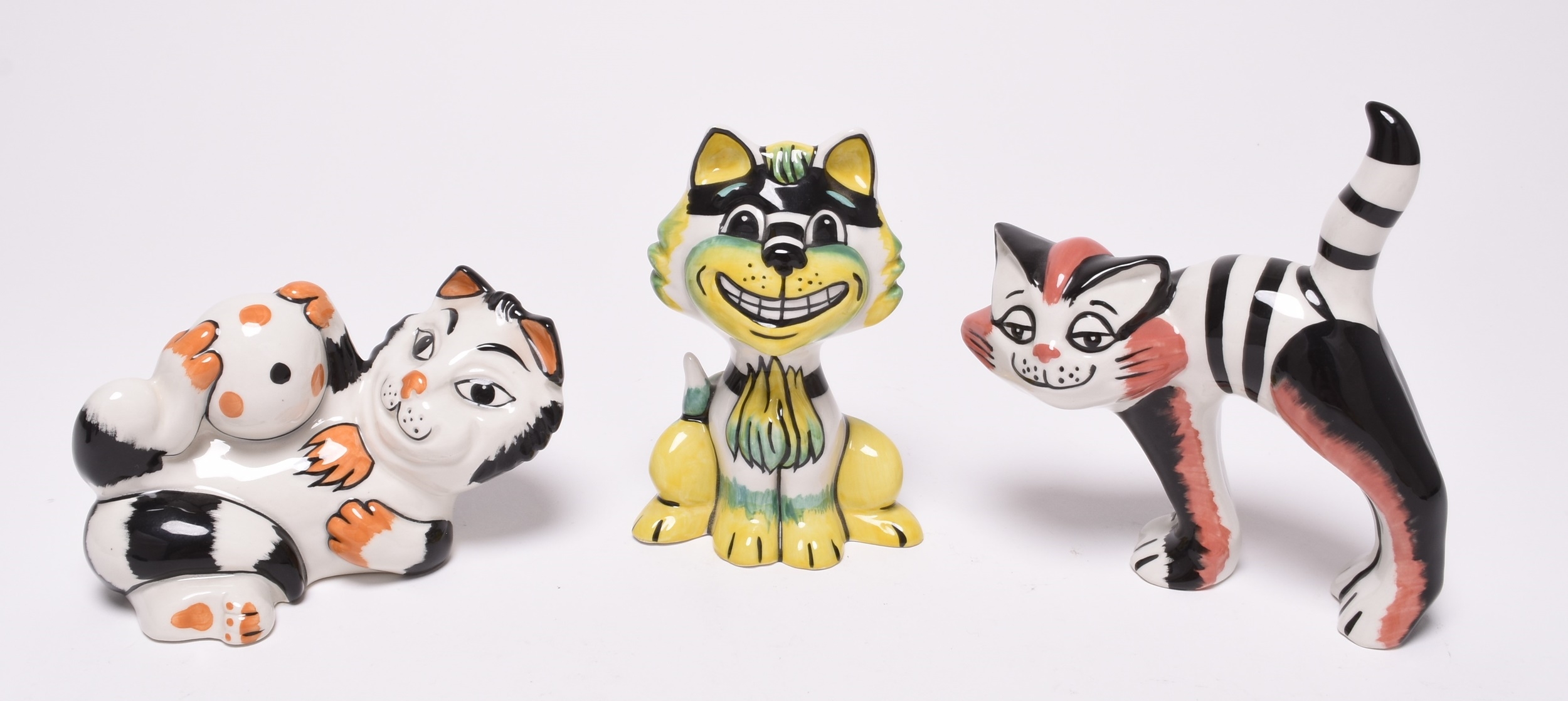 Lorna Bailey | Three Lorna Bailey models of cats | MutualArt