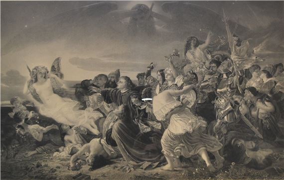 Joseph Noel Paton | Two 19th Century Engravings - The Pursuit of ...