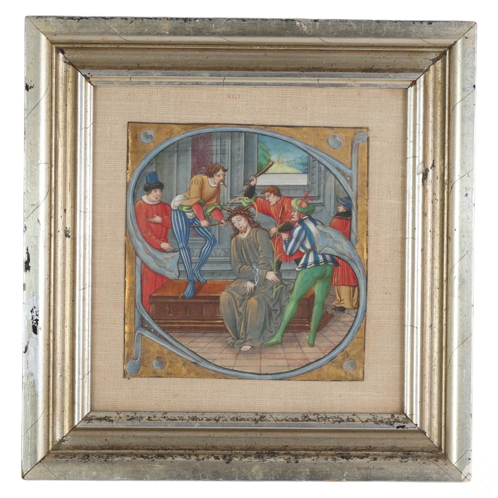 Italo-Flemish School, 17th Century | Flemish Antique Illuminated Manuscript Fragment (16th ...