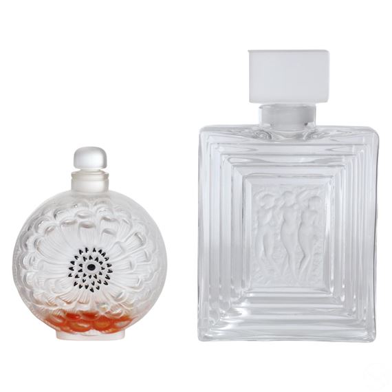 René Lalique | Lalique Duncan & Dahlia Crystal Perfume Bottle 2pc ...