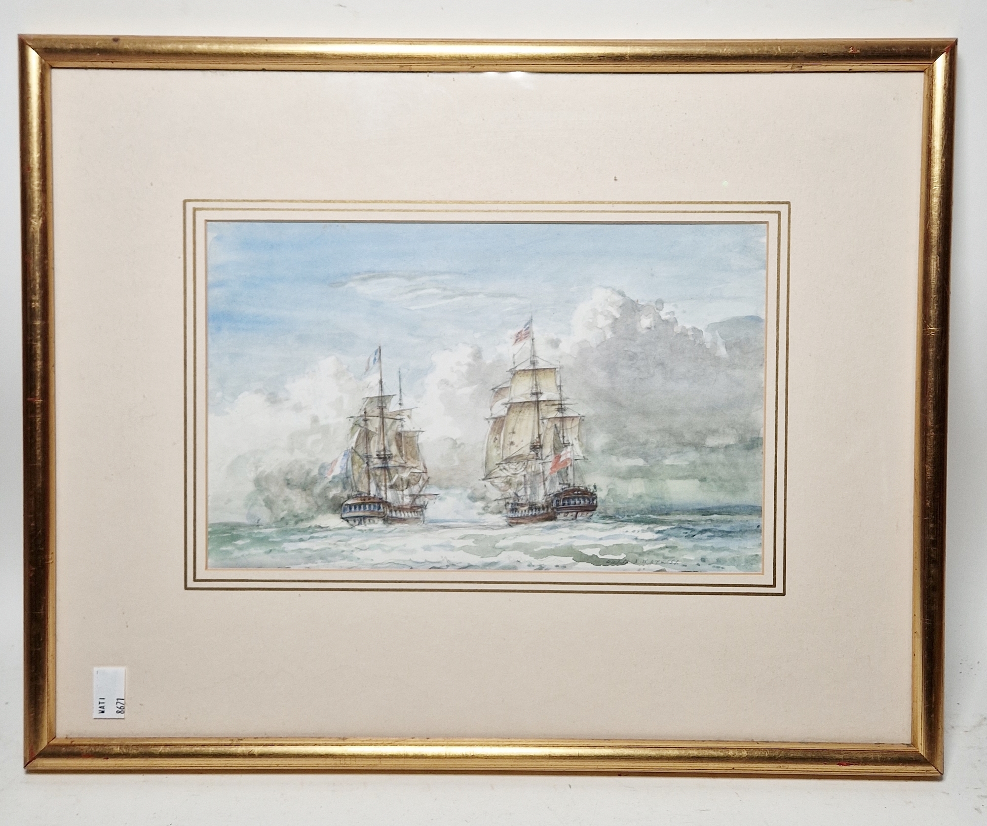 Christopher David Watkiss | Napoleonic maritime scene with British and ...