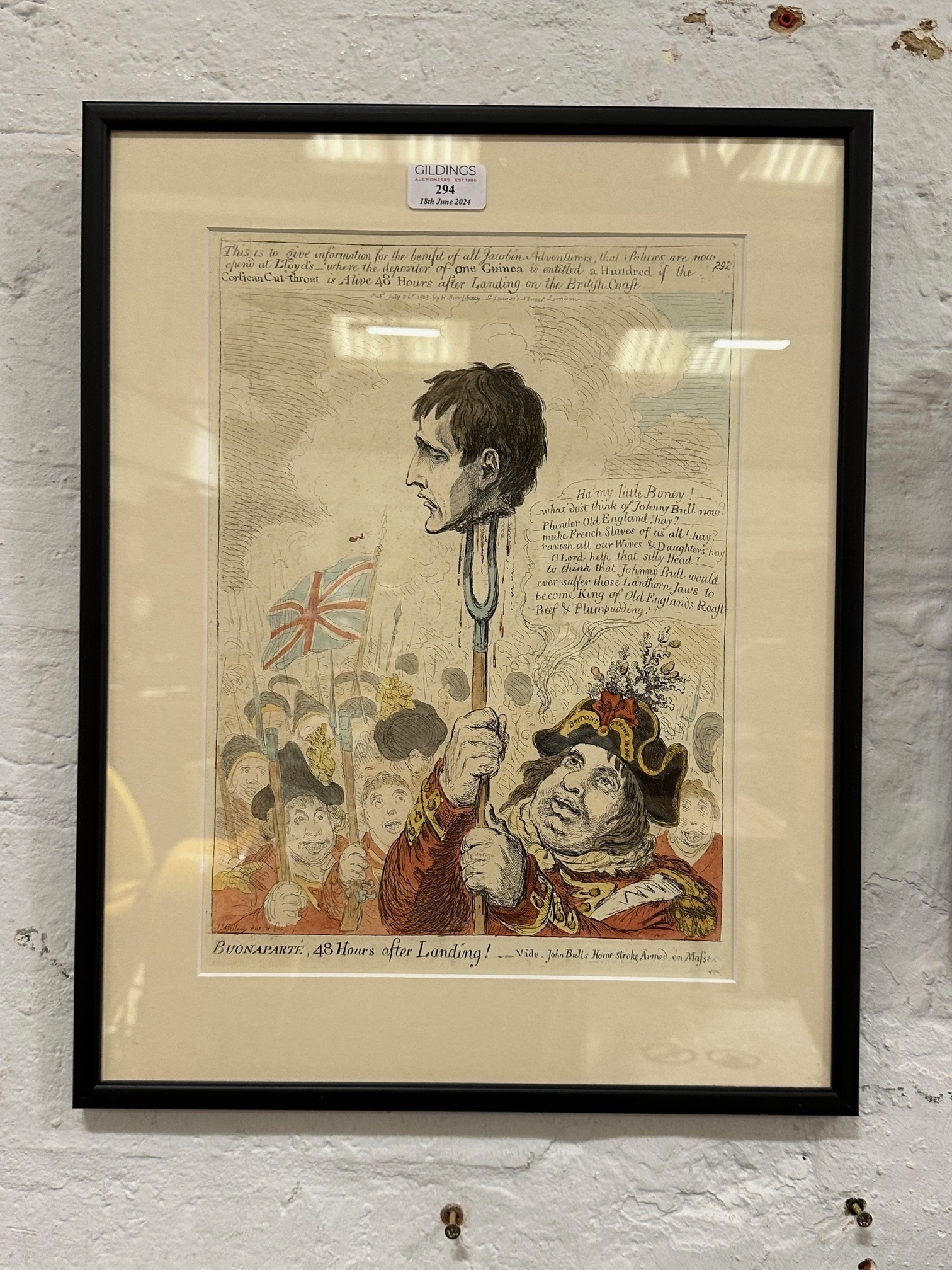 James Gillray | Buonaparte 48 hours after Landing!... | MutualArt