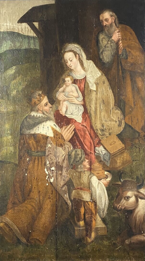 Flemish School, 16th Century | Ecole flamande vers 1580 Scène d'adoration Huile sur panneau ...