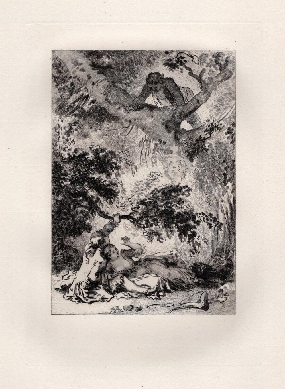 Jean-Honoré Fragonard | 1800s Limited Jean-Honore Fragonard Etching ...