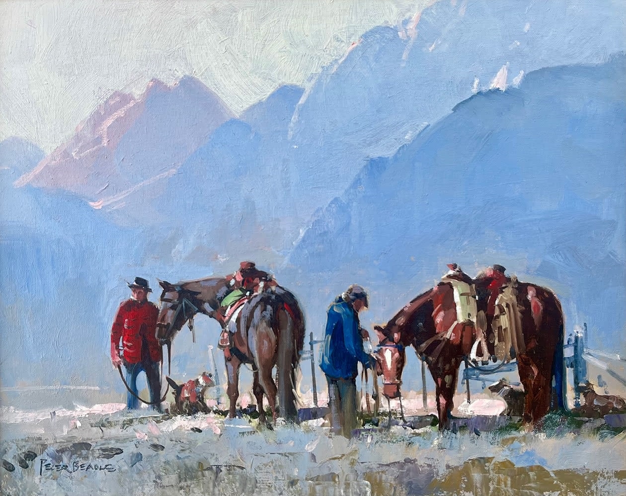 Peter Beadle | Musterers in the Moonlight (1999) | MutualArt