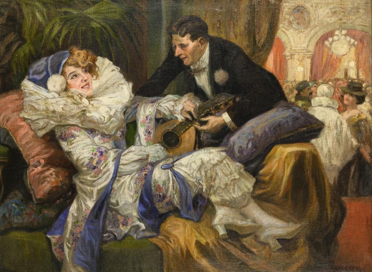 Richard Geiger | Pierrot and Columbina | MutualArt