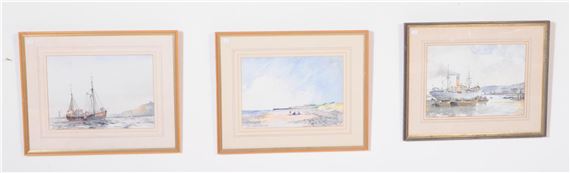 David Gapper | THREE 20TH CENTURY DAVID GAPPER MARITIME WATERCOLOUR ...