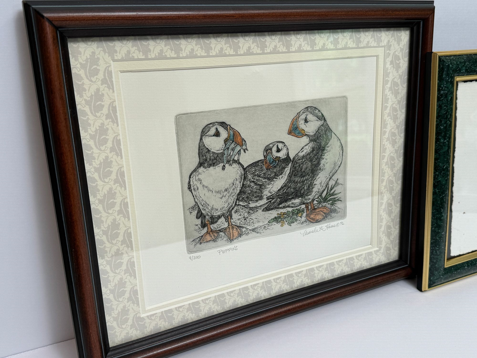 Marsha Howe | 2 Marsha Howe Etchings: Penguins and Puffins (1988 ...