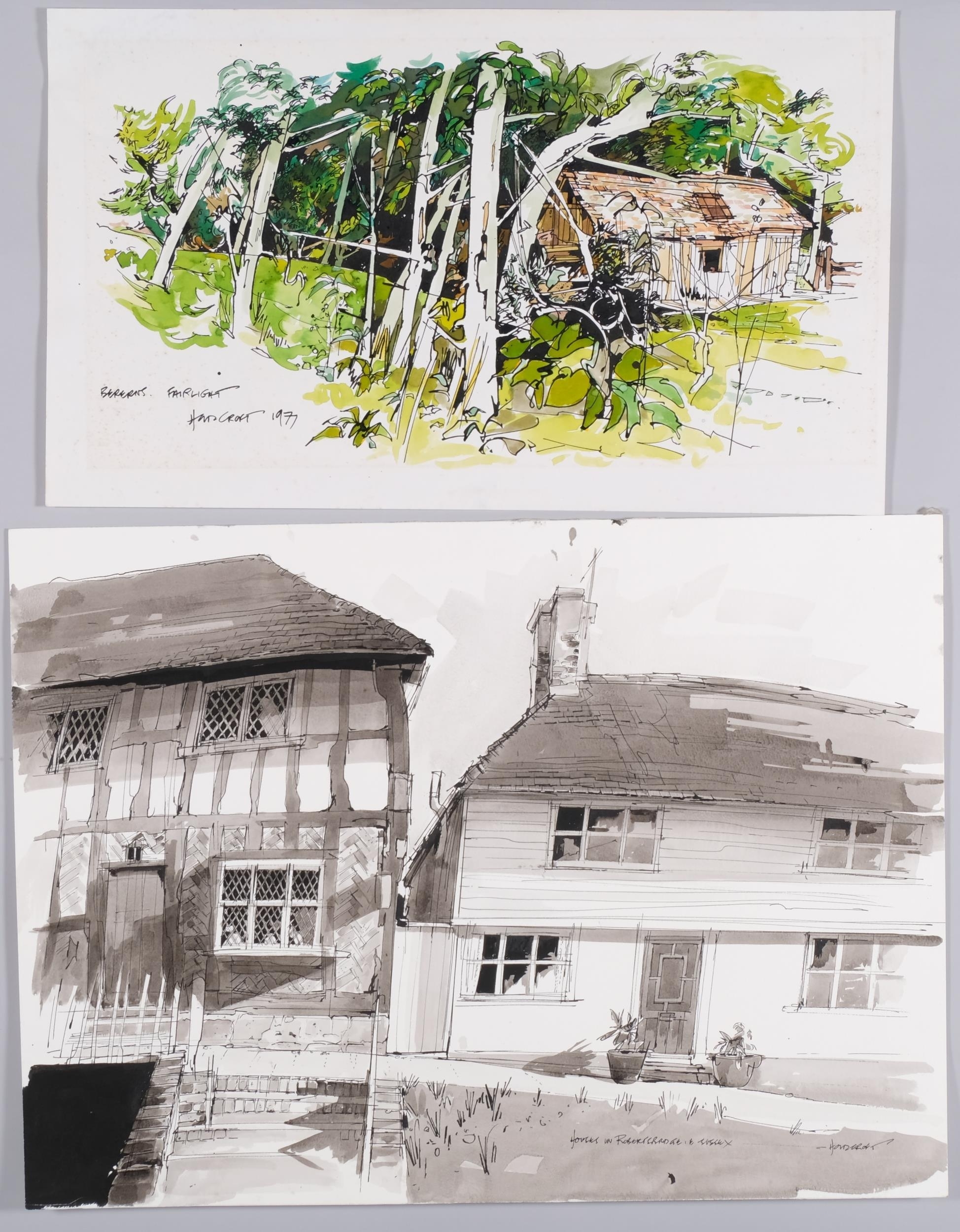 John Hambleton Holdcroft | folder of ink/watercolour drawings | MutualArt