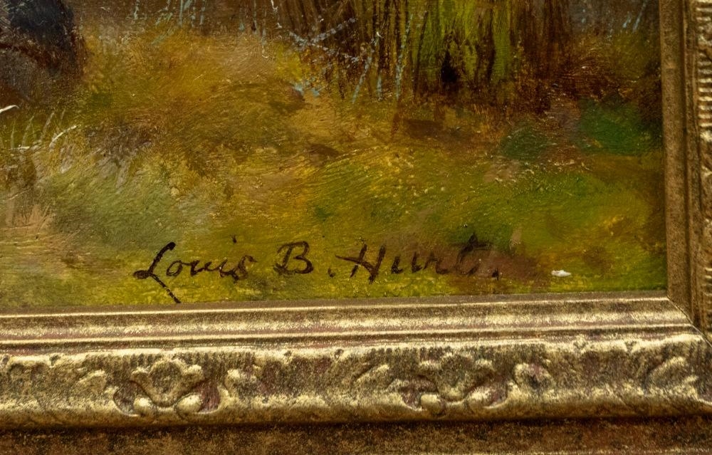 Louis B. Hurt | Louis B Hunt (1856-1929) Highland Cattle by lake oil on ...