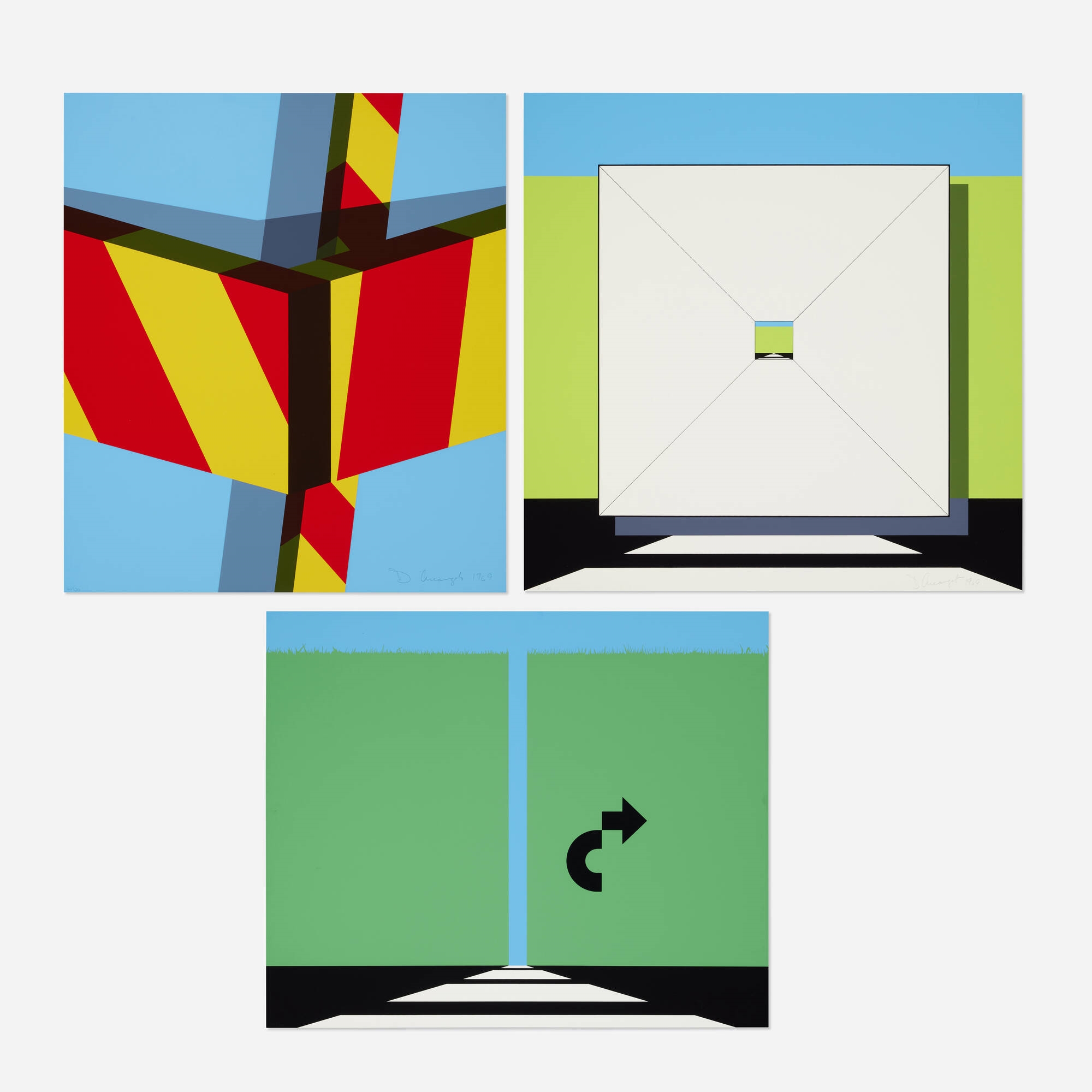Allan D'Arcangelo | Three works from the AAp 12 portfolio (1969 ...
