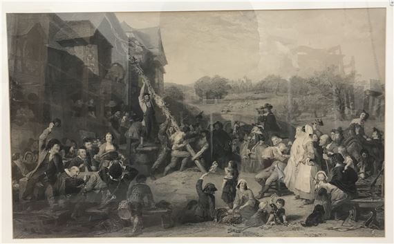 Frederick Goodall | Raising the maypole | MutualArt