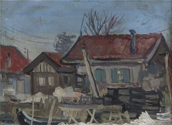 Jean-Gérard Carrère | Oyster port at Piraillan | MutualArt