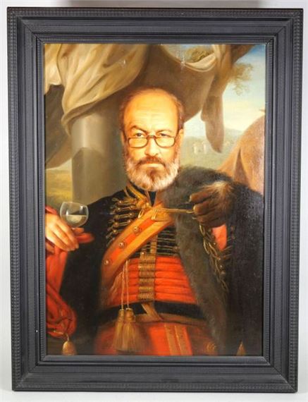 Jean Pierre Auclair | Portrait of Antoine Blondin as a hussar | MutualArt