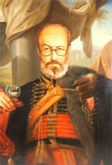 Jean Pierre Auclair | Portrait of Antoine Blondin as a hussar | MutualArt