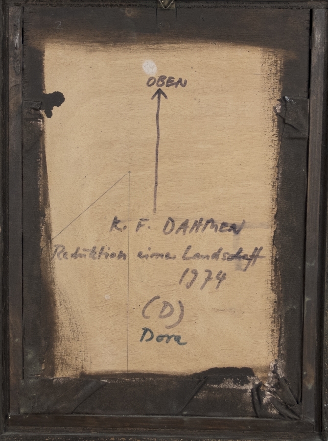 Karl Fred Dahmen | Materialassemblage mit farbig gefasstem ...