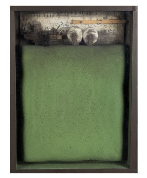 Karl Fred Dahmen | Materialassemblage mit farbig gefasstem ...