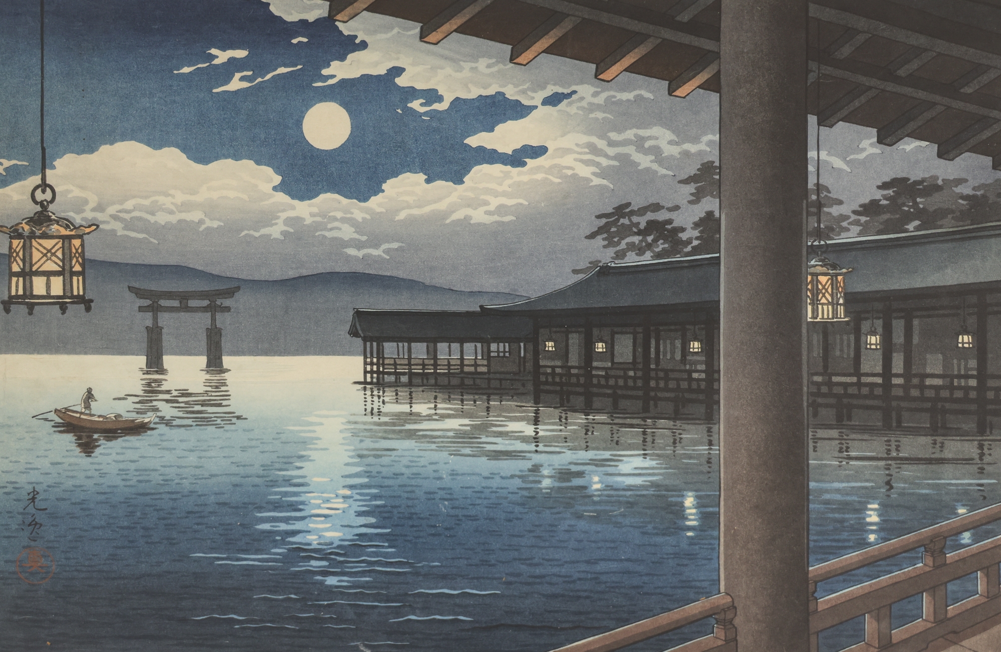 Tsuchiya Koitsu | Tsuchiya Koitsu ''Summer Moon at Miyajima'' 1936 ...