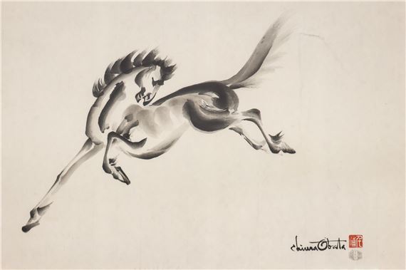Chiura Obata | Chiura Obata Japanese Horse Woodblock Print | MutualArt