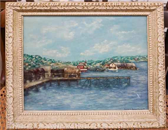 Elisabeth Plaskett | Lakeside Town Landscape | MutualArt
