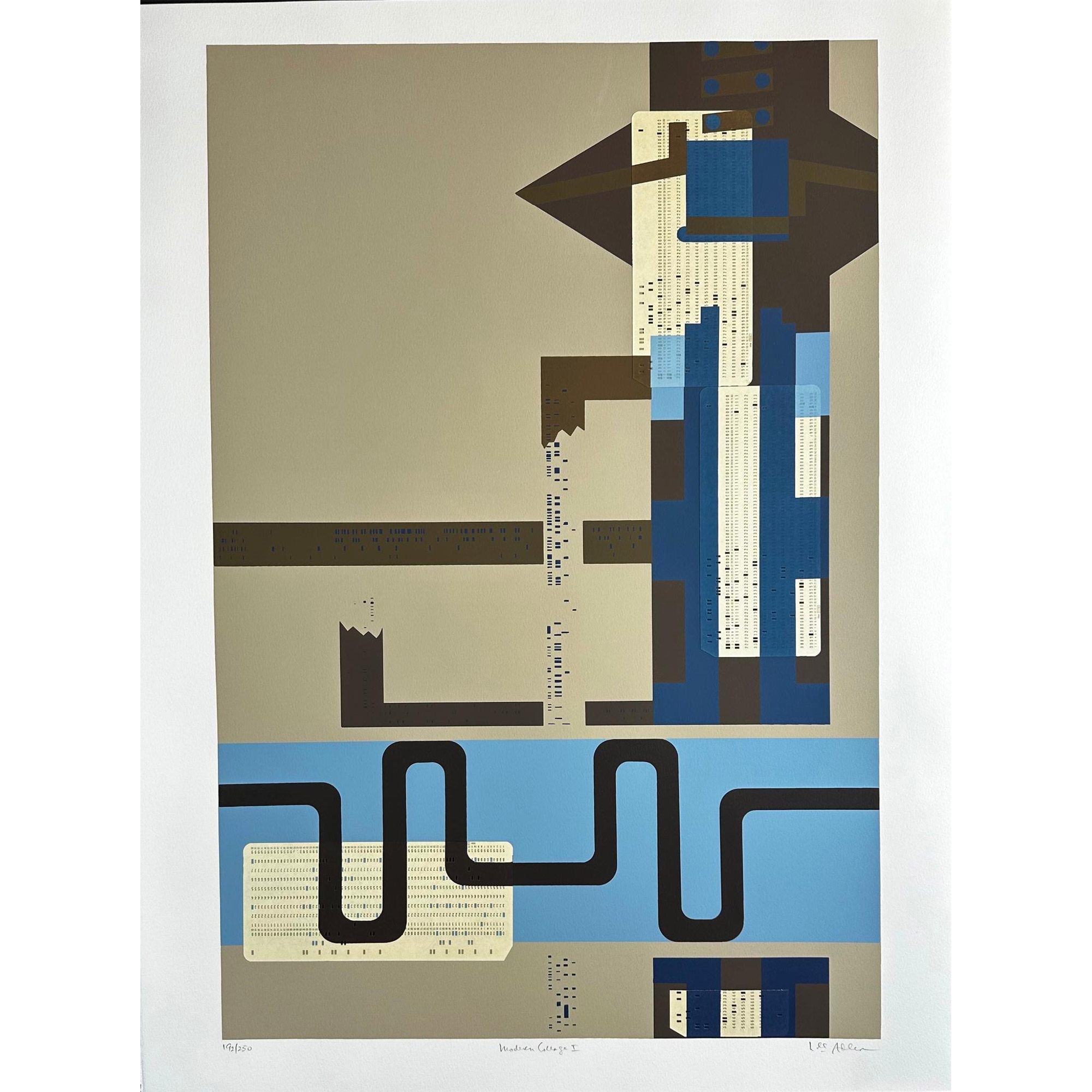 Lee Adler | Lee Adler (American 1934-) Screenprint with Hand Collage ...