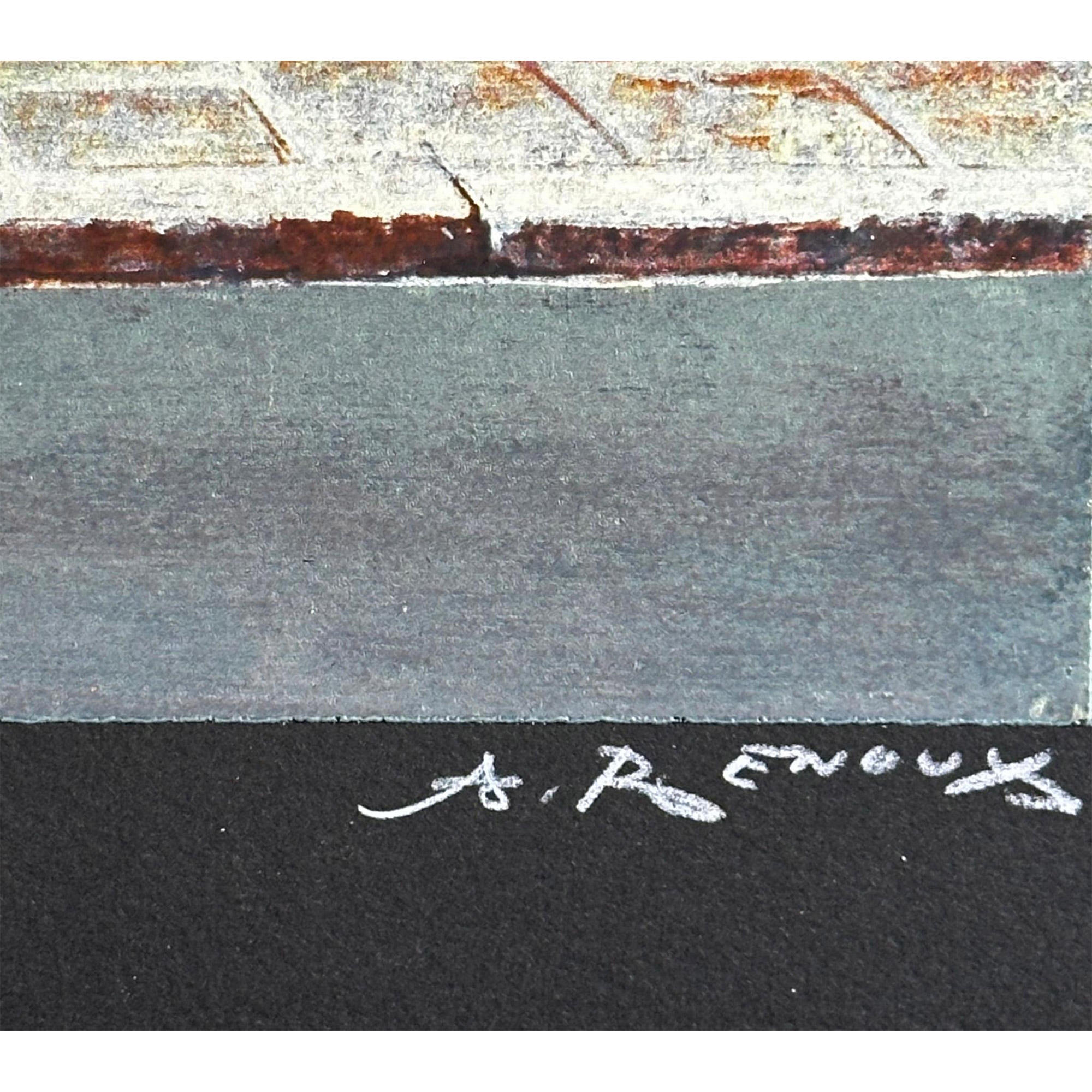 André Renoux | Andre Renoux (French 1939-2002) Serigraph Cafe St ...