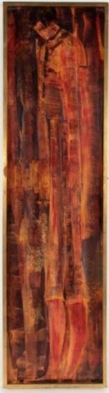 Ken Nielsen | Abstract painting of man standing (1961) | MutualArt