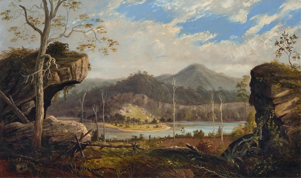 Louis Frank | Cambewarra Range, Shoalhaven River, Nowra (1884) | MutualArt