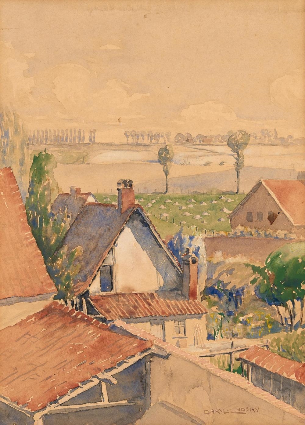 Daryl Ernest Lindsay | Village and Landscape | MutualArt